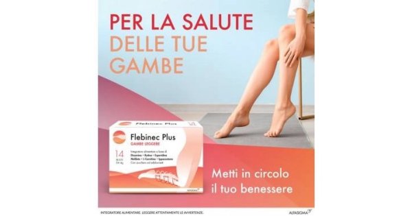 Flebinec Plus Gambe leggere - 14 buste - integratore per il microcircolo